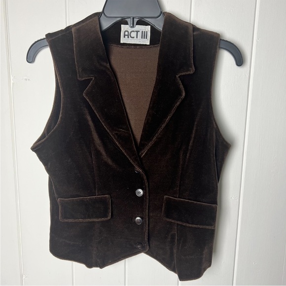 ACT II | Jackets & Coats | Vintage Act Ii Brown 3 Button Vest | Poshmark